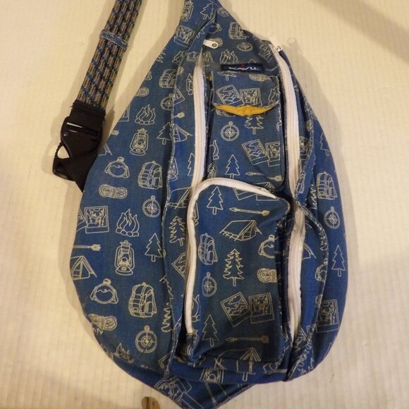 Kavu | Bags | Kavu Blue Tree Camp Outdoor Hike Print Crossbody Cotton ...